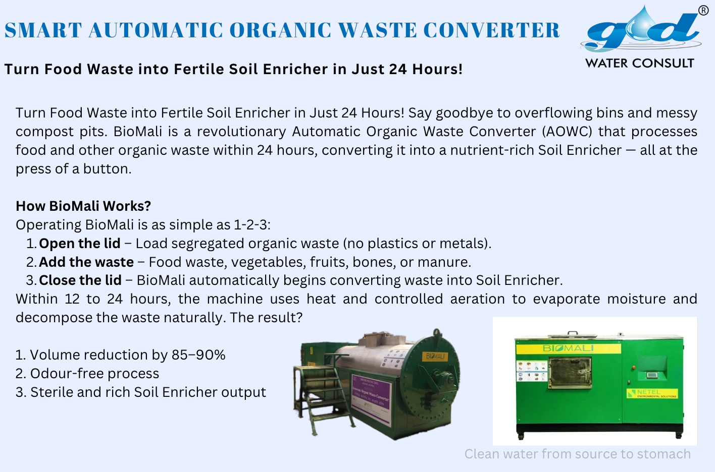 Automatic organic Waste Converter - gdwaterconsult